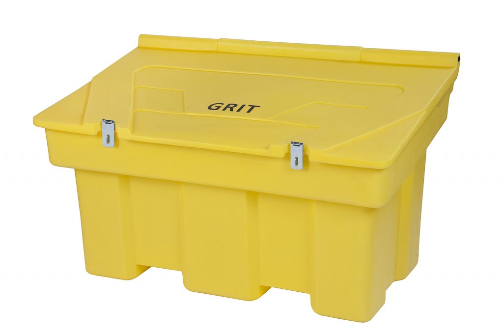 400kg/350 Litre Yellow Stackable Lockable Salt Bin – saltandcleanz.co.uk